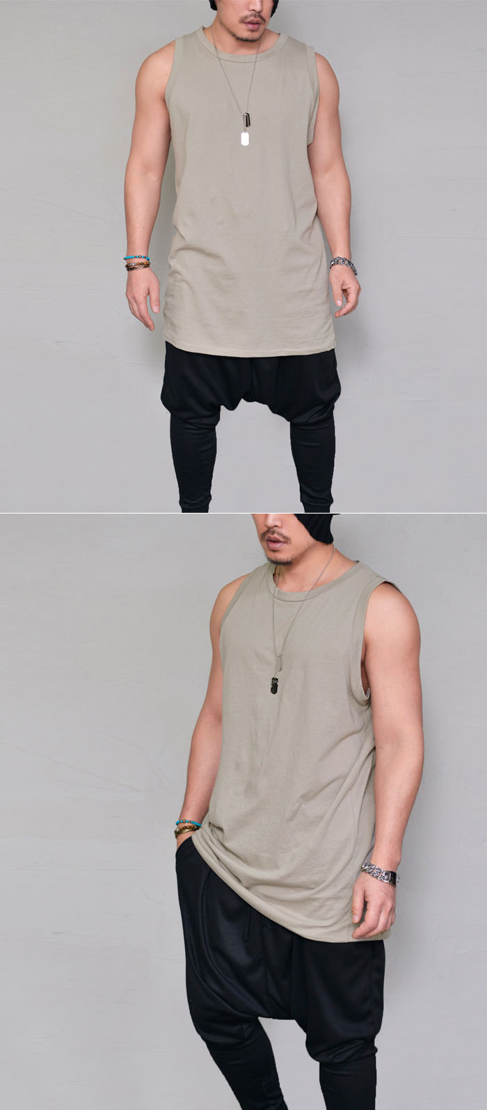 Tops :: Tanks :: Overfit Extra Long Undershirt-Tank 182 - GUYLOOK Men's ...