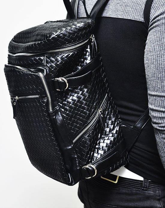 Accessories :: Bags :: Lux Braided Multi Zipper Sqaure Backpack-Bag 114 ...
