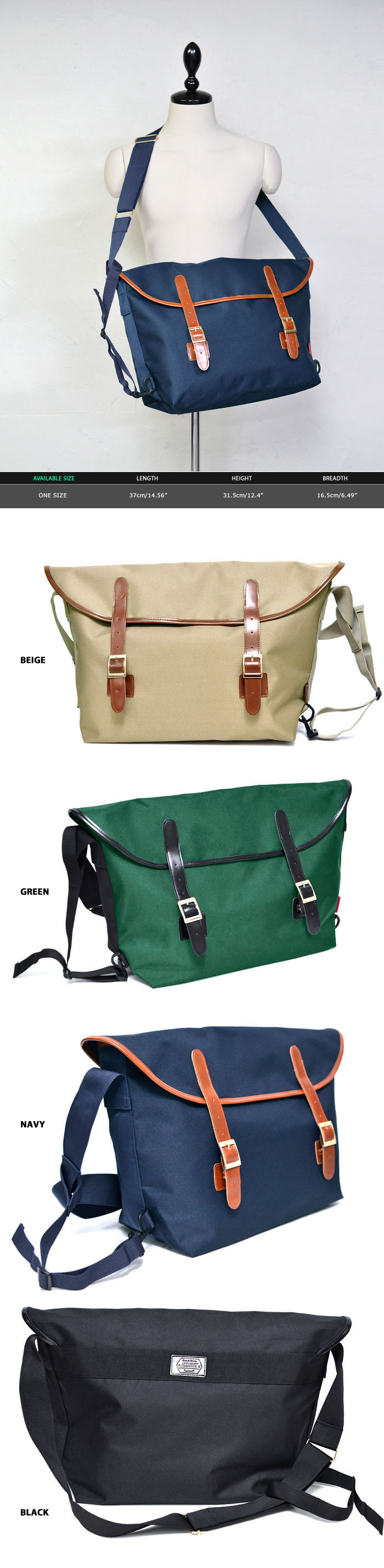 Accessories :: Bags :: Versatile Canvas Compact Cross-Bag 190 - GUYLOOK ...