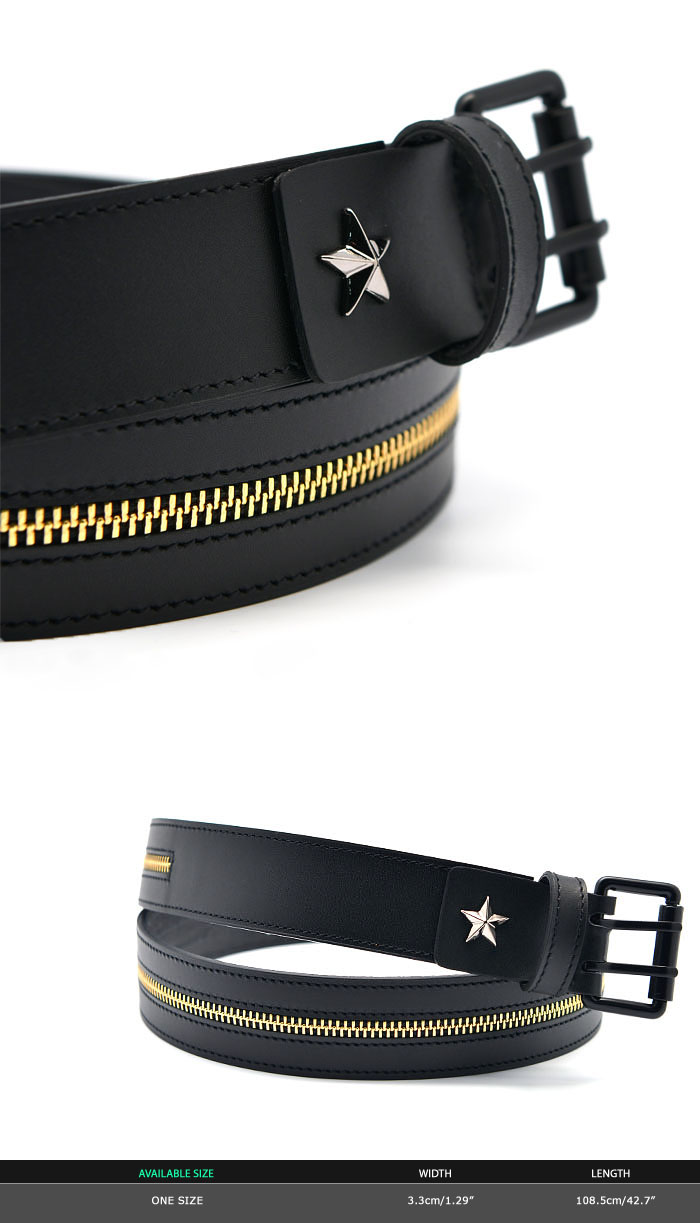 Accessories :: Belts :: Silver Star Gold Zipper Designer-Belt 142 ...