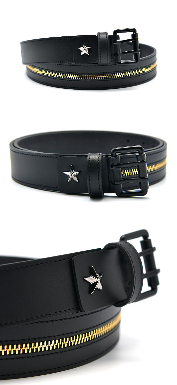 Accessories :: Belts :: Silver Star Gold Zipper Designer-Belt 142 ...
