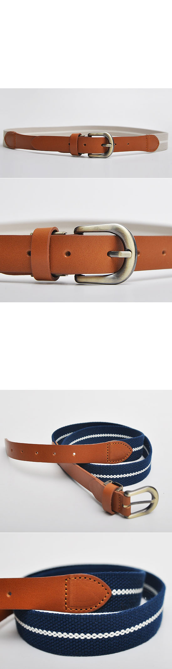 Accessories :: Belts :: Casual Must-have Leather Mix Web Belt-Belt 45 ...