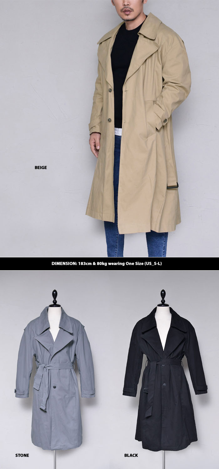 Outerwear :: Coats :: Loose Fit Over Trench-Coat 156 - GUYLOOK Men's ...