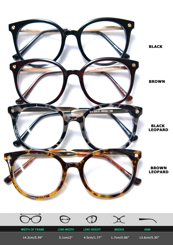 Accessories :: Sunglasses & Glasses :: Gold Arm Bolt Accent Round ...