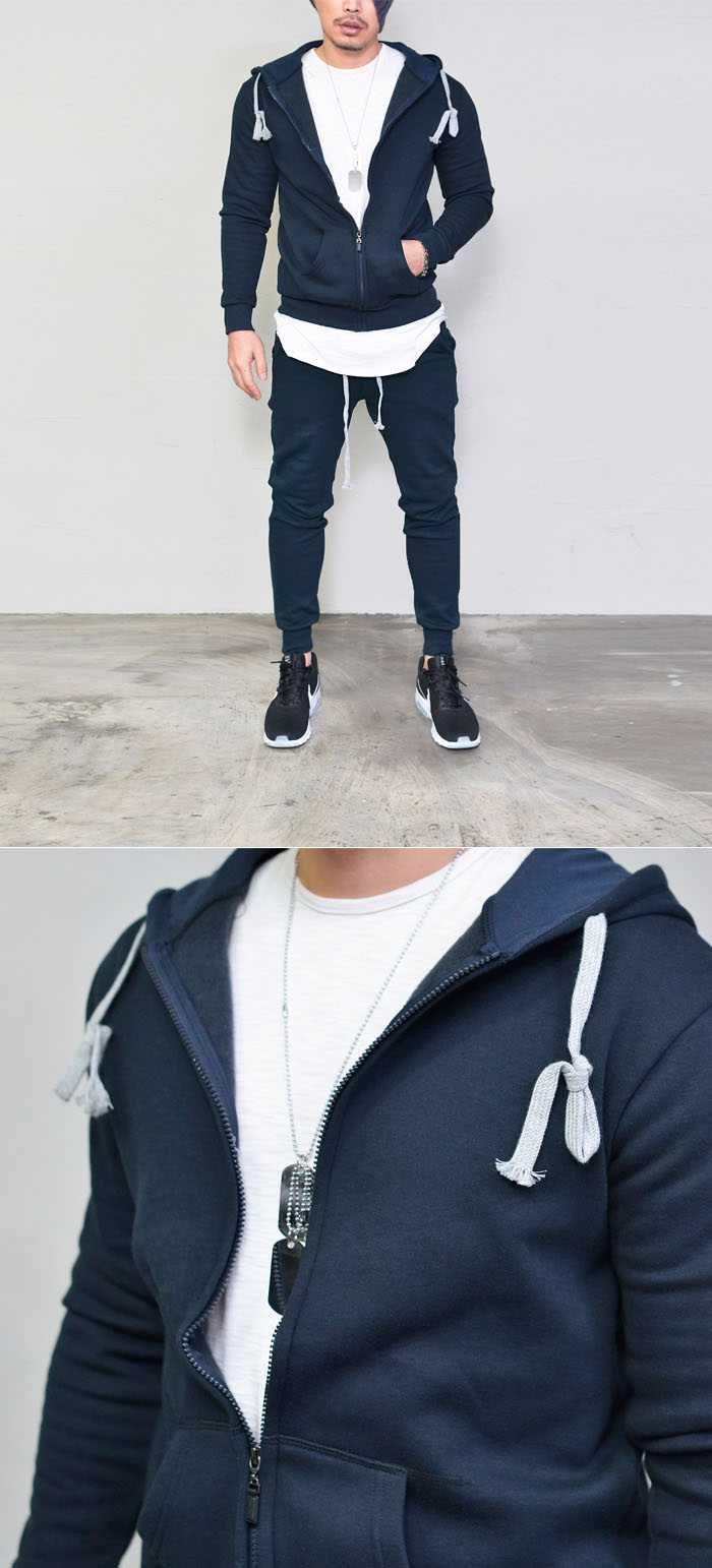 Gymwear Set :: Basic Fleece Hood Jogger Set-Gymwear 25 - GUYLOOK Men's ...