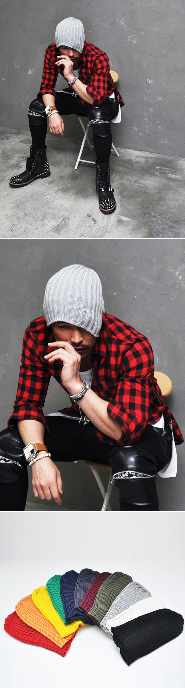 Accessories :: Hats :: Uber-cool Big Chunky Knit Cotton Beanie-Hat 35 ...