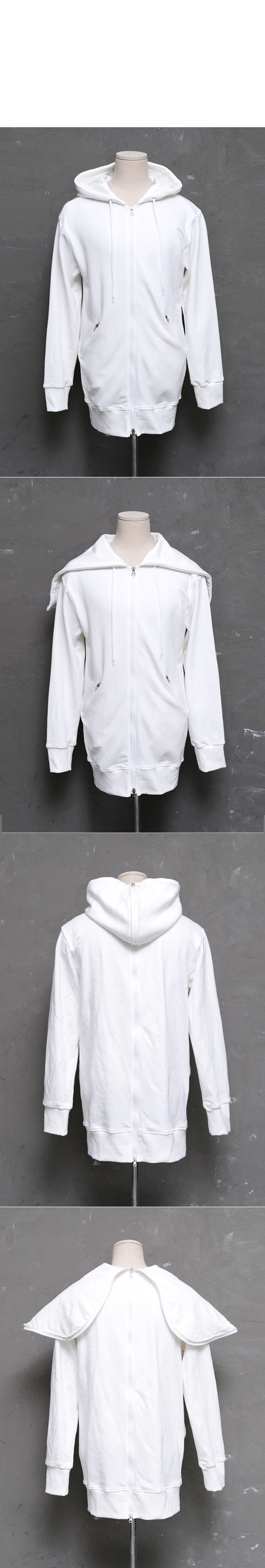 Sales :: Tops :: Full Open Back Long Zip Up Hoodie-Hoodie 78 - GUYLOOK ...