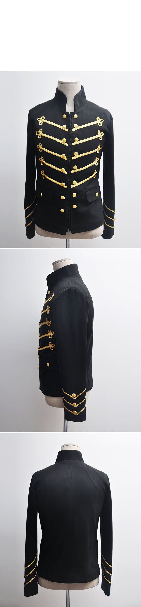 Outerwear :: Jackets :: Gold Embroidery Slim Napoleon-Jacket 16 ...