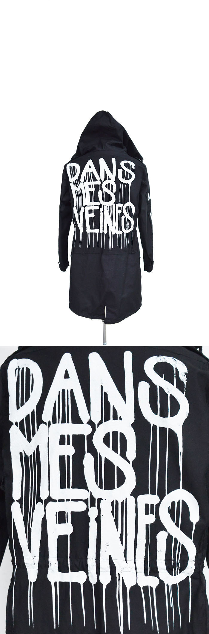 Outerwear :: Jackets :: Funky Print Hooded Fishtail-Jacket 260 ...