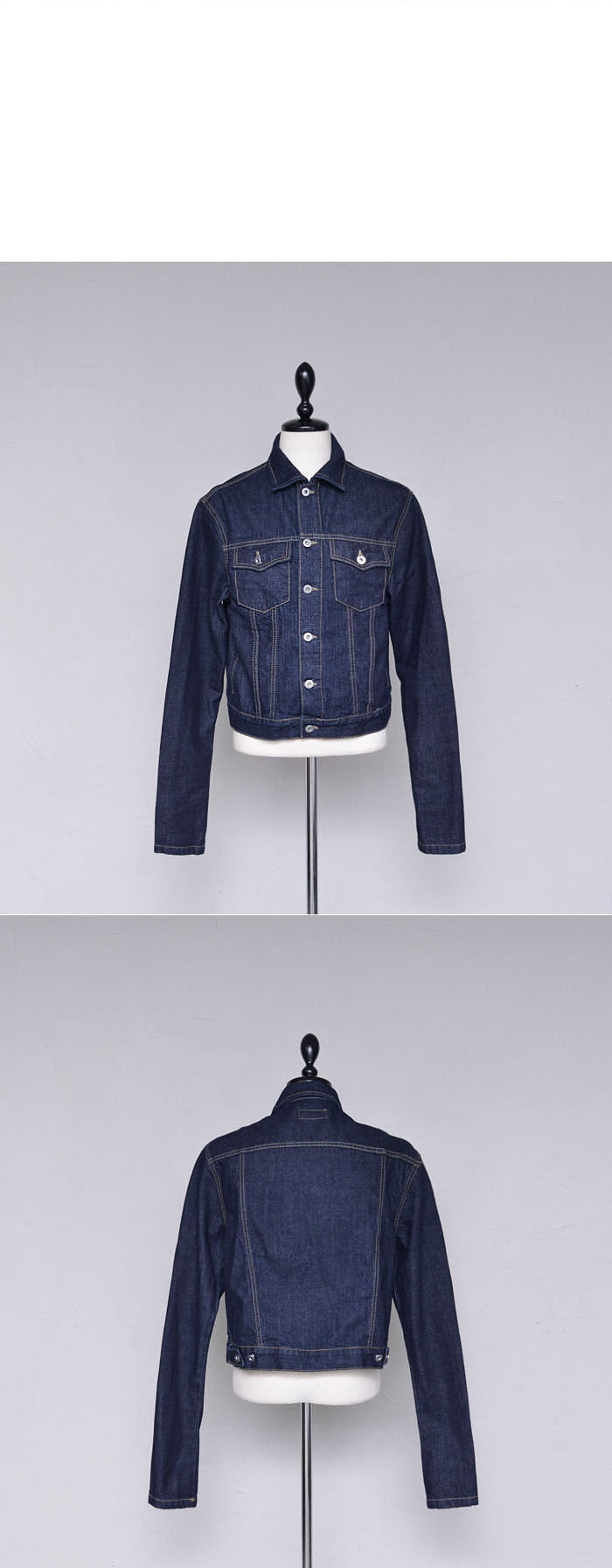 Outerwear :: Jackets :: Extended Arm Short Raw Denim-Jacket 396 ...
