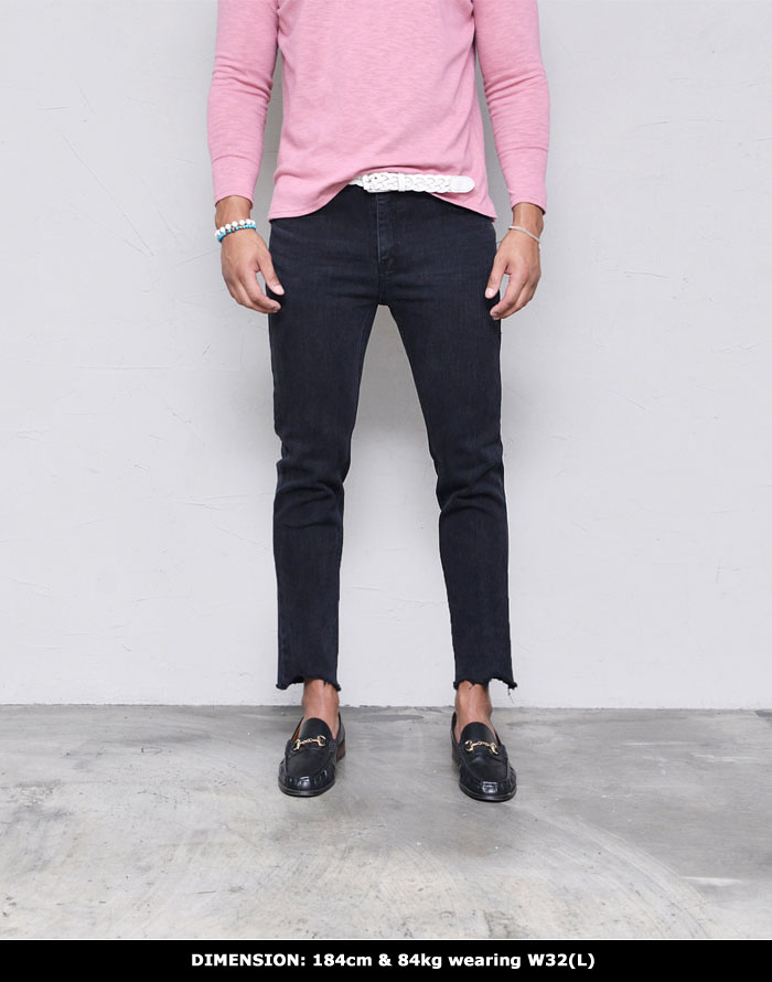 Bottoms :: Jeans :: Black Hall Slim Ankle Cut-Jeans 394 - GUYLOOK Men's ...