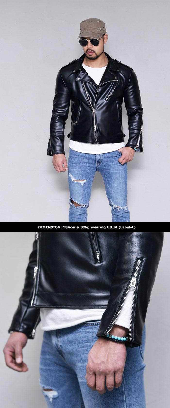 Outerwear :: Leather Jackets :: Urban Zipper Leather Biker-Leather 159 ...