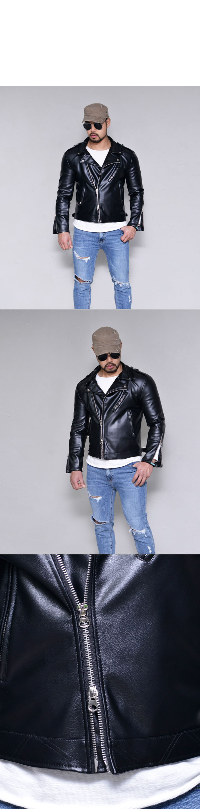 Outerwear :: Leather Jackets :: Urban Zipper Leather Biker-Leather 159 ...