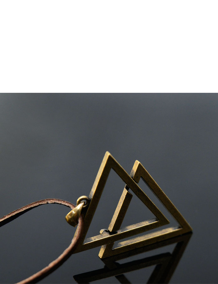 Accessories :: Necklaces :: Vintage Double Metal Triangle-Necklace 190 ...