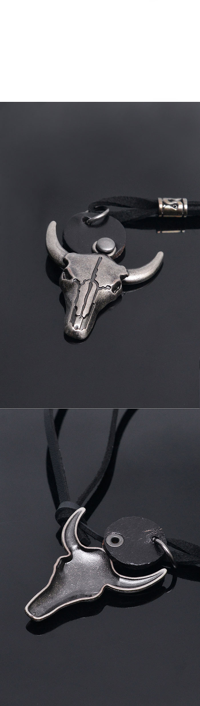 Accessories :: Necklaces :: Masculine Edge Silver Bull Long-Necklace ...