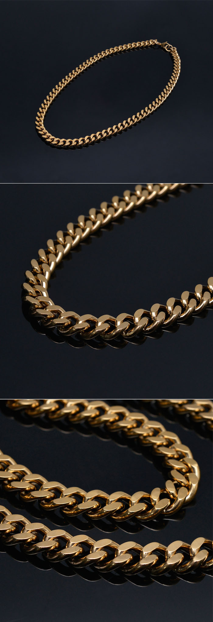 Accessories :: Necklaces :: Gold Steel Short Swag Chain-Necklace 232 ...