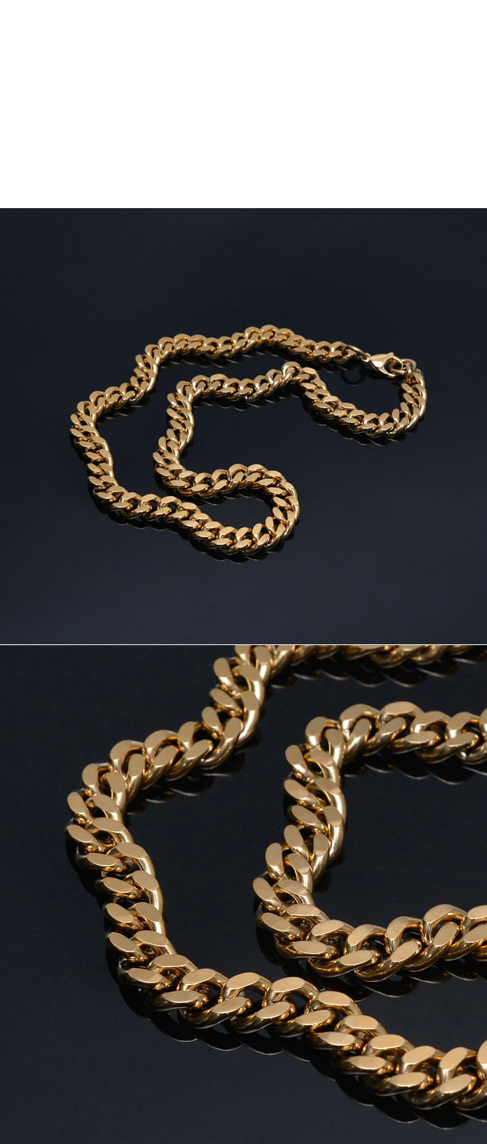 Accessories :: Necklaces :: Gold Steel Short Swag Chain-Necklace 232 ...