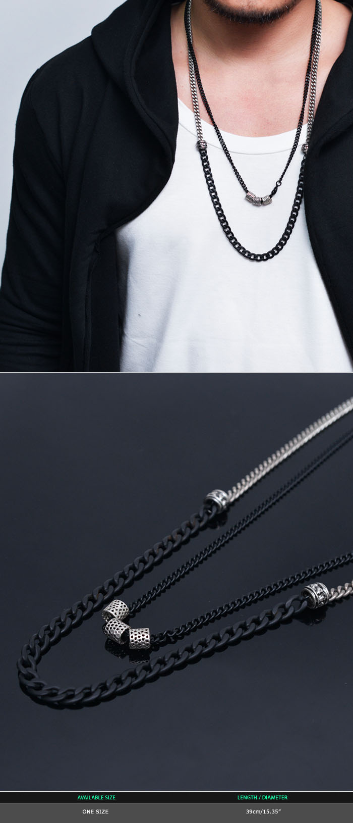 Accessories :: Necklaces :: Dark Edge Double-chain Long-Necklace 244 ...