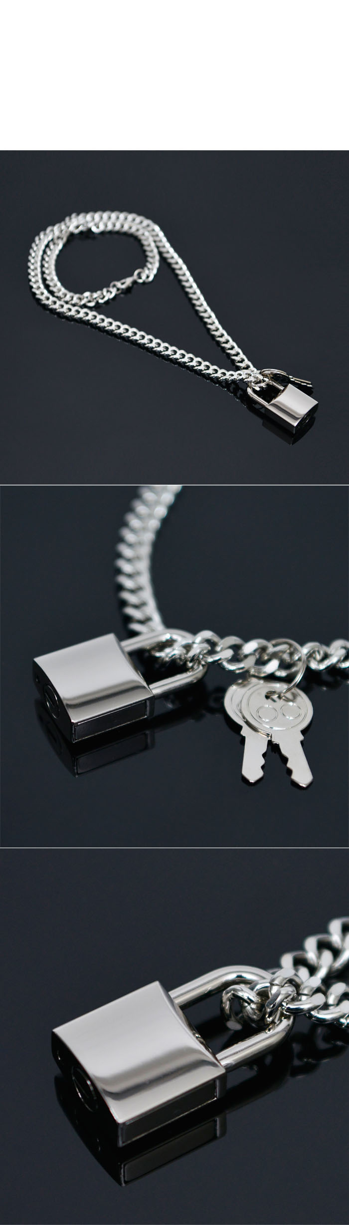 Accessories :: Necklaces :: Real Lock & Key Pendant Silver Long ...