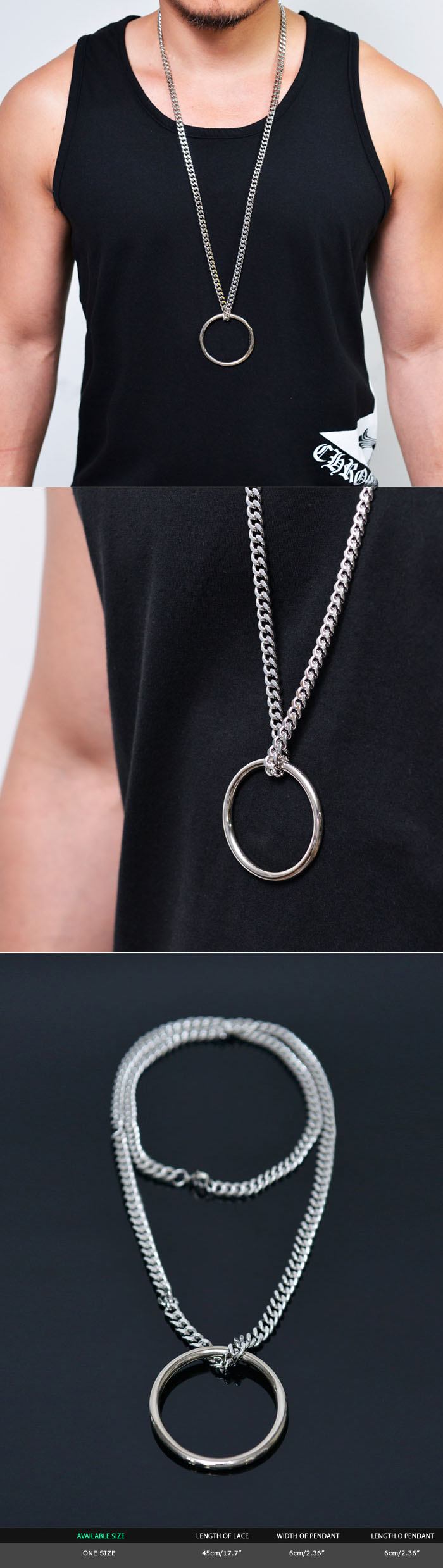 Accessories :: Necklaces :: Big Ring Long Steel Chain-Necklace 293 ...