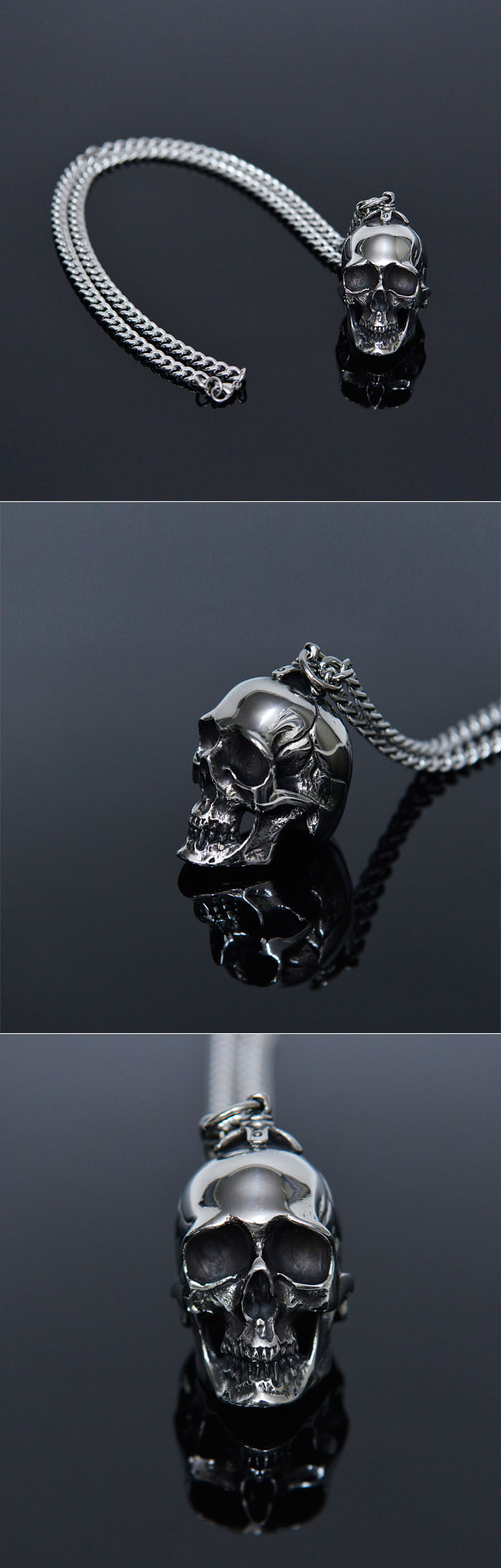 Accessories :: Necklaces :: Full Steel Big Skull Long Chain-Necklace ...