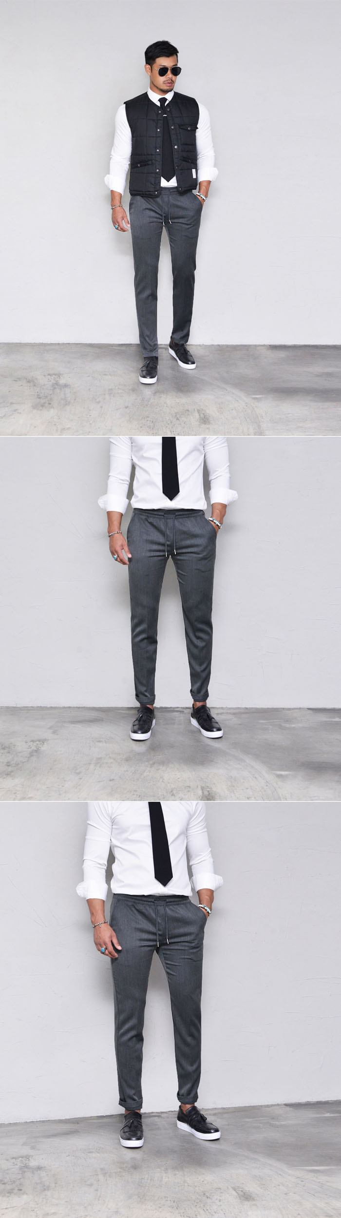 Bottoms :: Pants :: Slim Banding Modern Slacks-Pants 359 - GUYLOOK Men ...