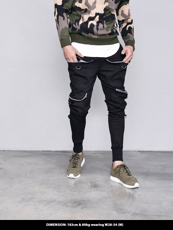 Bottoms :: Pants :: Swag 4 Cargo Silver Zip Jogger-Pants 494 - GUYLOOK ...