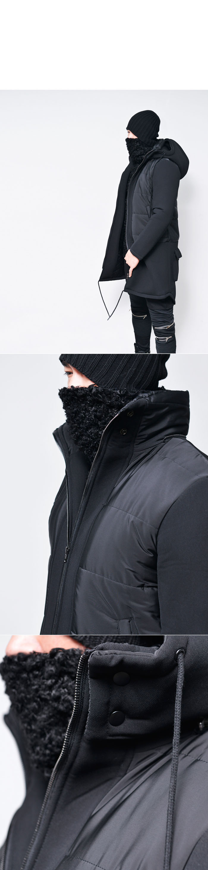 Outerwear :: Parkas :: Re) Cargo Back Pocket Detachable Hood Neoprene ...