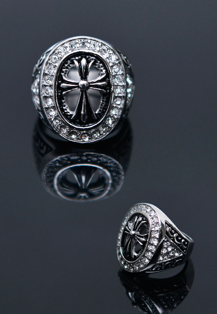 Accessories :: Rings :: Cubic Jewel Steel Gothic Cross-Ring 54 ...