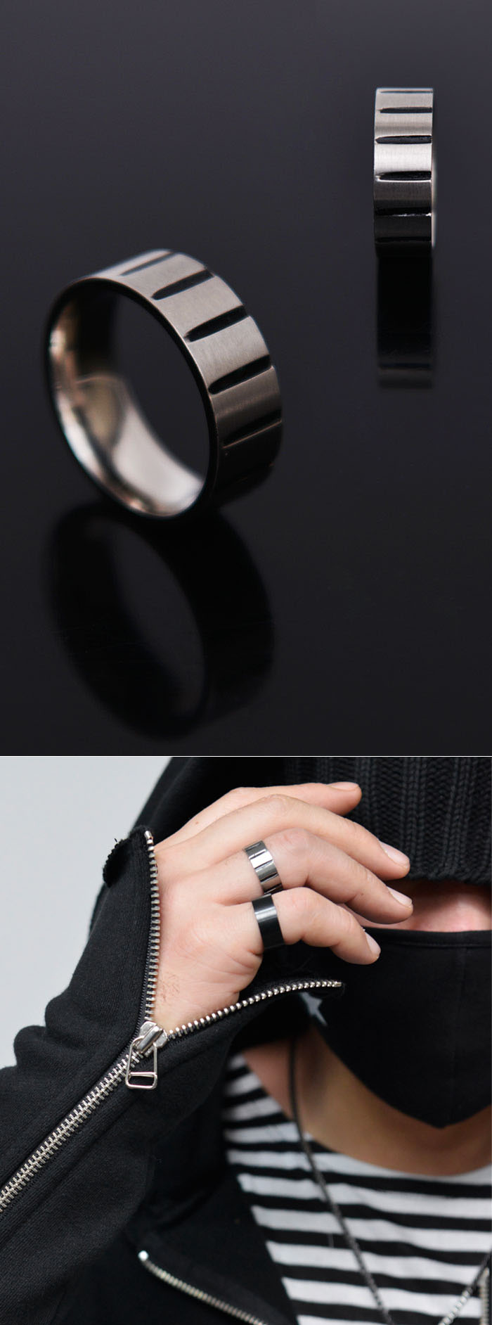 Accessories :: Rings :: Unique Black Crack Ring-Ring 59 - GUYLOOK Men's ...