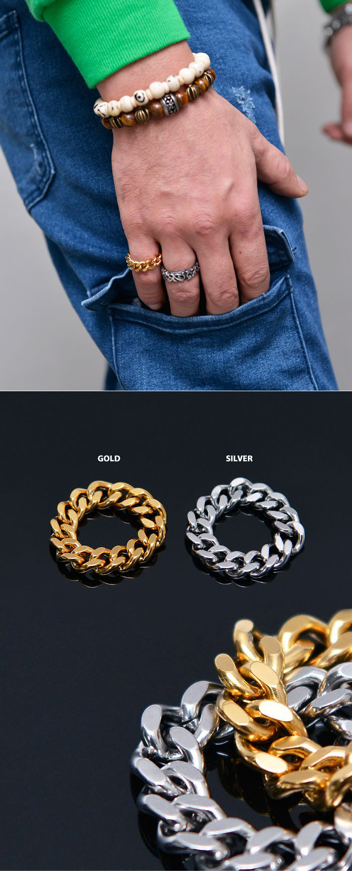 Accessories :: Rings :: Unique Metal Chain Ring-Ring 67 - GUYLOOK Men's ...