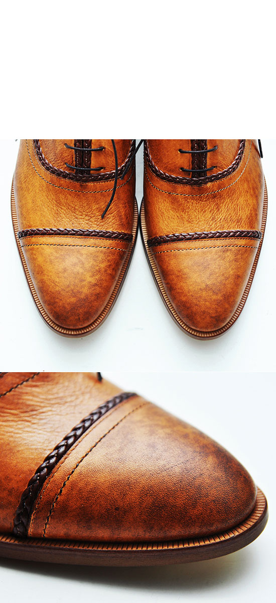 Shoes :: Distressed Braided Trim Oxford-Shoes 160 - GUYLOOK Men's ...