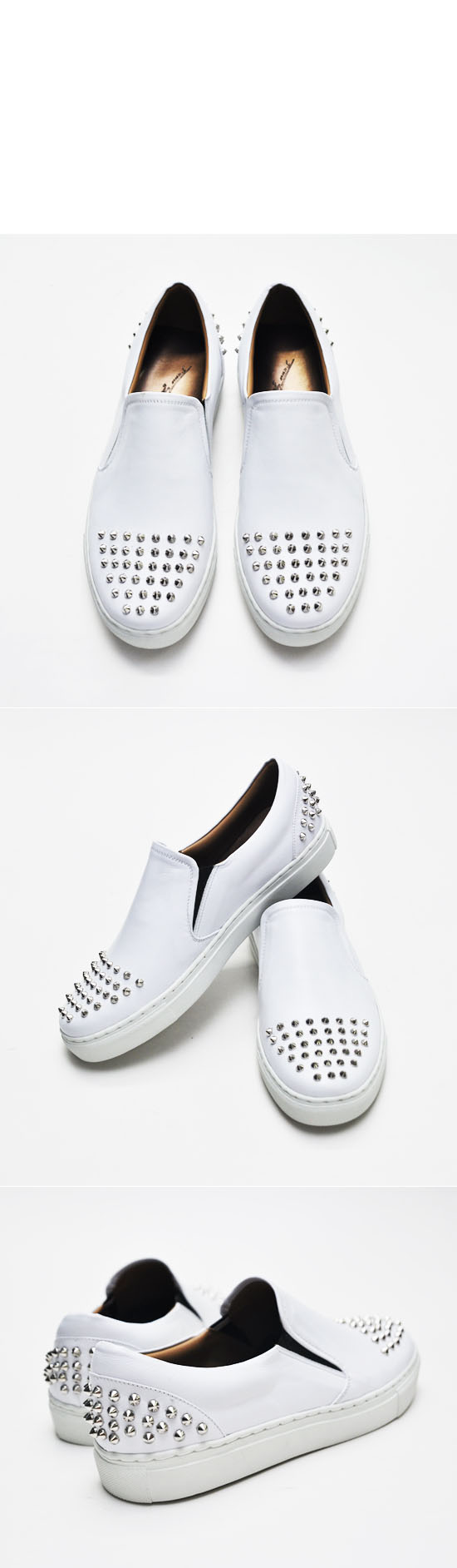 Shoes :: Edge Pointy Stud Cowhide Slip-on-Shoes 175 - GUYLOOK Men's ...