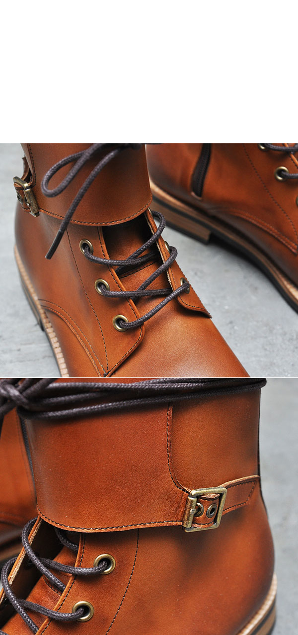 Shoes :: Double Buckle Strap Vanish Kipskin Boots-Shoes 252 - GUYLOOK ...
