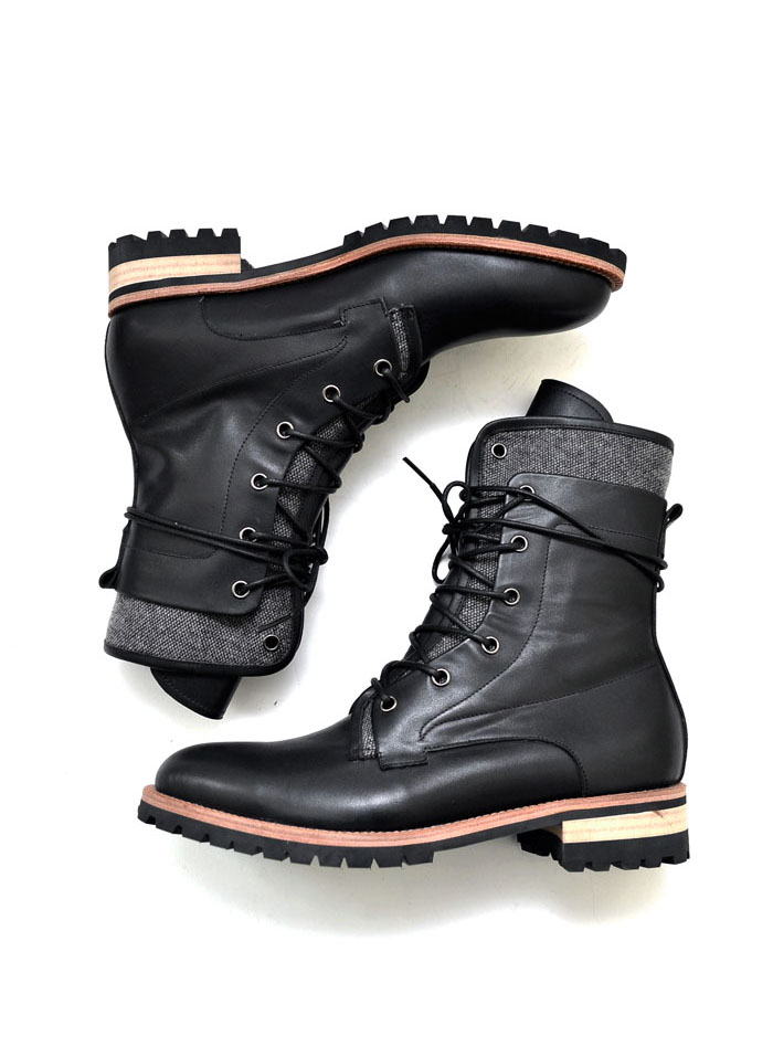 Shoes :: Double Contrast Layer High Boots-Shoes 354 - GUYLOOK Men's ...