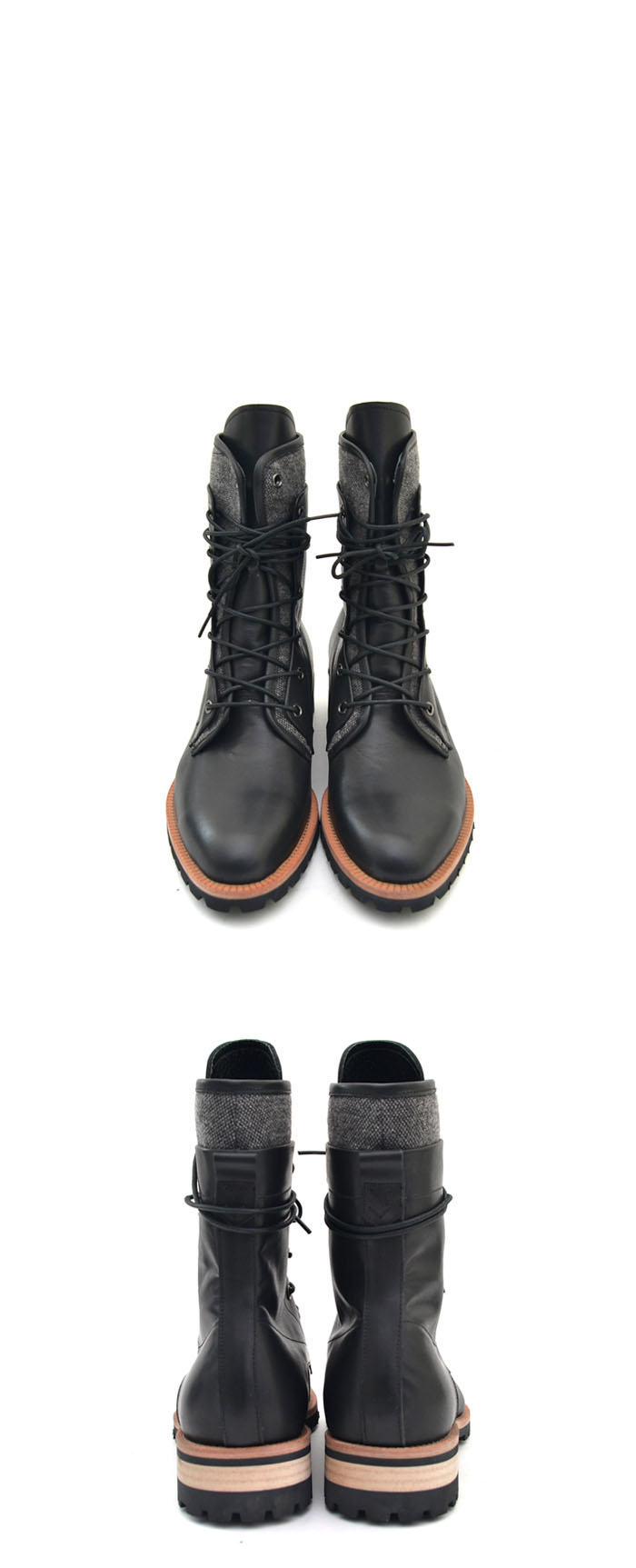 Shoes :: Double Contrast Layer High Boots-Shoes 354 - GUYLOOK Men's ...