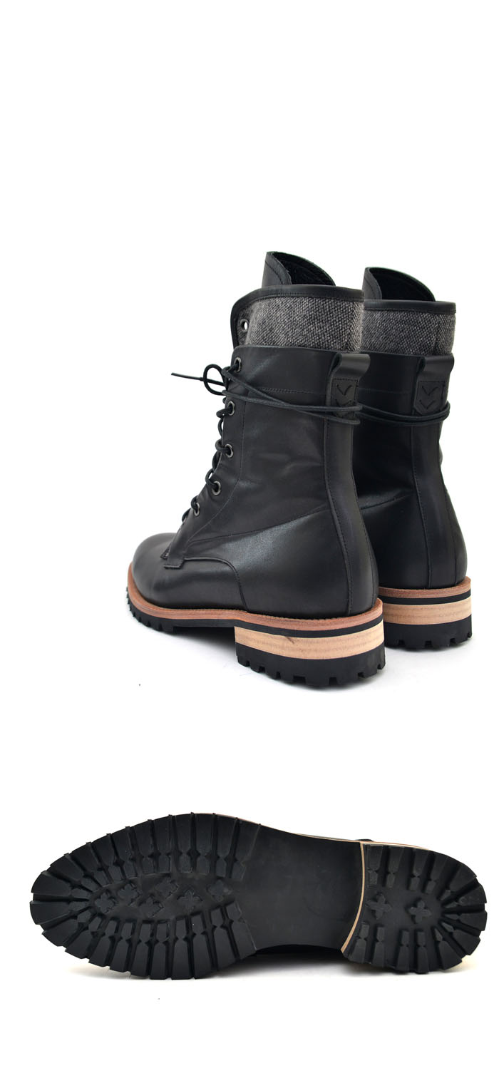 Shoes :: Double Contrast Layer High Boots-Shoes 354 - GUYLOOK Men's ...