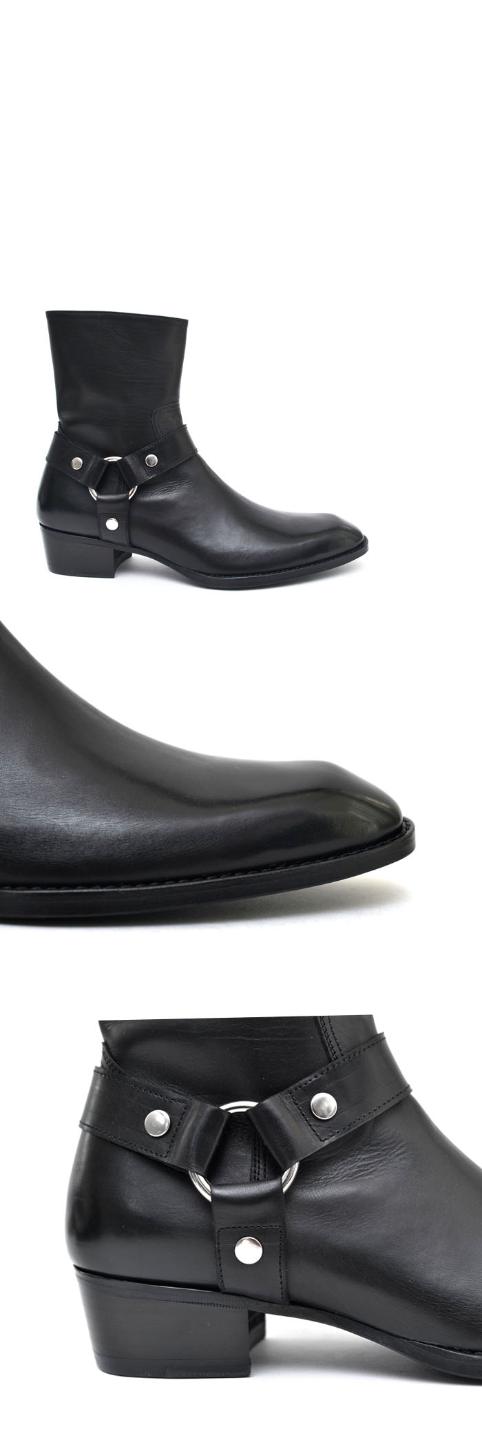 Shoes :: Tough-chic Harness Ankle Biker Boots-Shoes 361 - GUYLOOK Men's ...