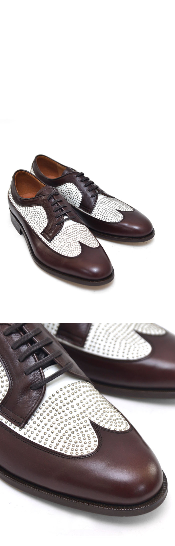 Shoes :: Silver Stud Slender Dylan Brouge-Shoes 396 - GUYLOOK Men's ...