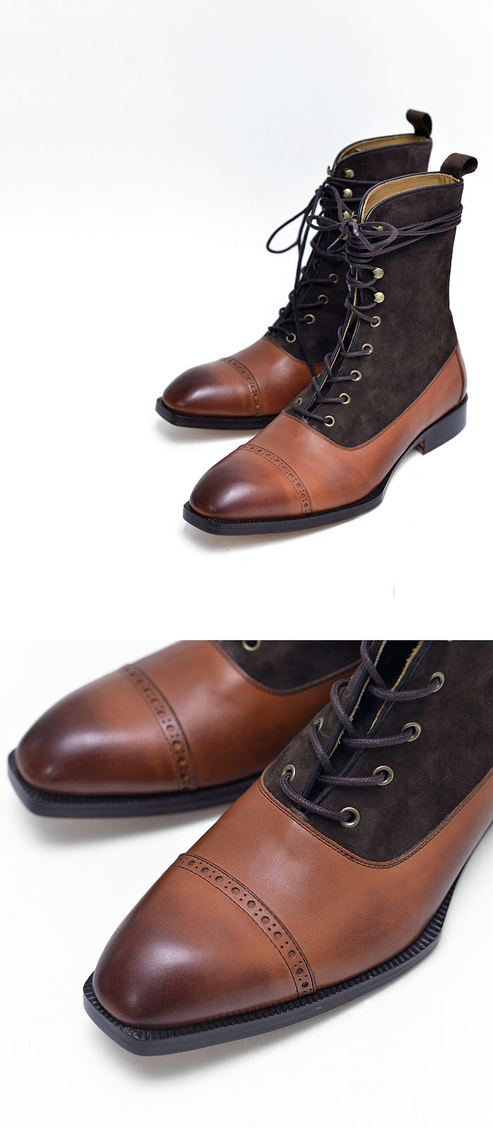 Shoes :: Premium Suede Contrast Sharp Urban Boots-Shoes 377 - GUYLOOK ...