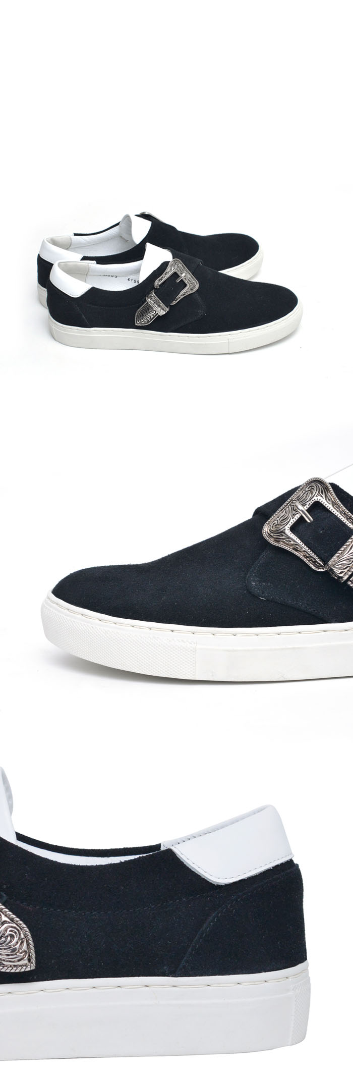 Shoes :: Anqiue Buckle Suede Monk Sneakers-Shoes 456 - GUYLOOK Men's ...