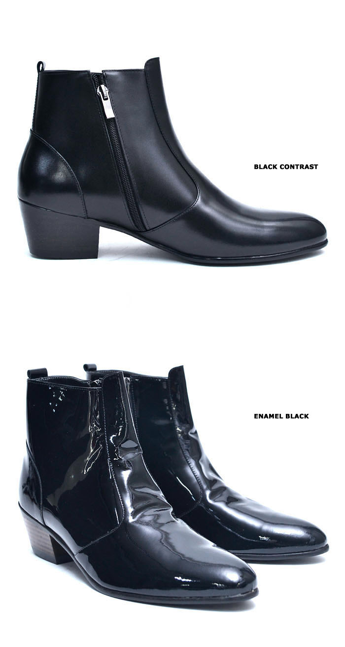 Shoes :: 5cm heel Zip Mid Ankle Boots-Shoes 510 - GUYLOOK Men's Trendy ...