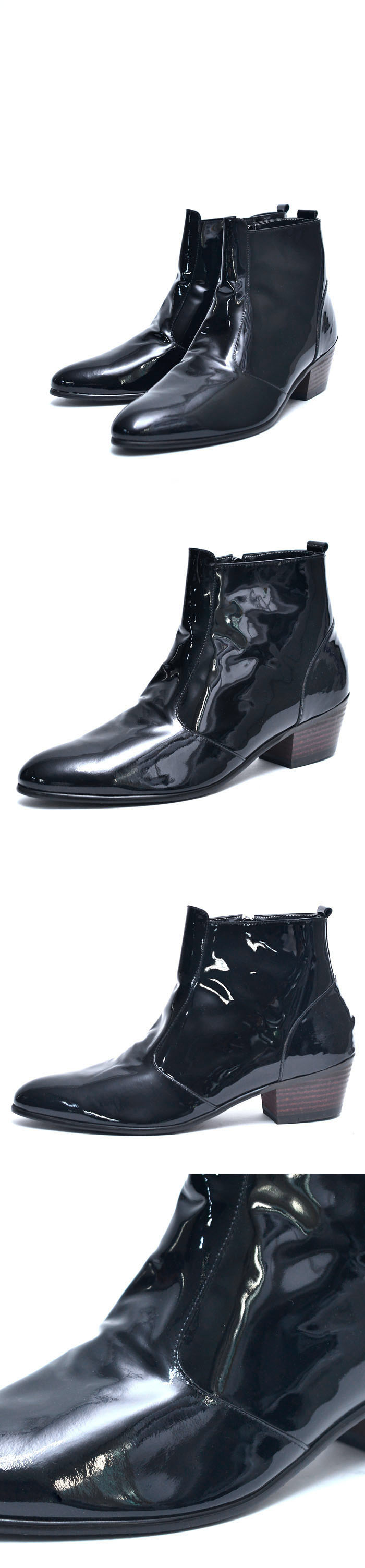 Shoes :: 5cm heel Zip Mid Ankle Boots-Shoes 510 - GUYLOOK Men's Trendy ...