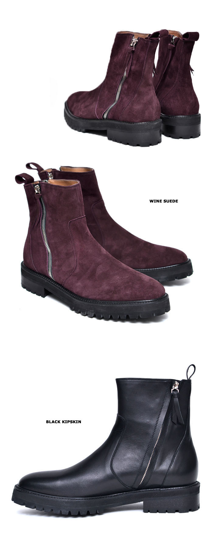 Shoes :: Dual Zip Urban Mid High Boots-Shoes 553 - GUYLOOK Men's Trendy ...