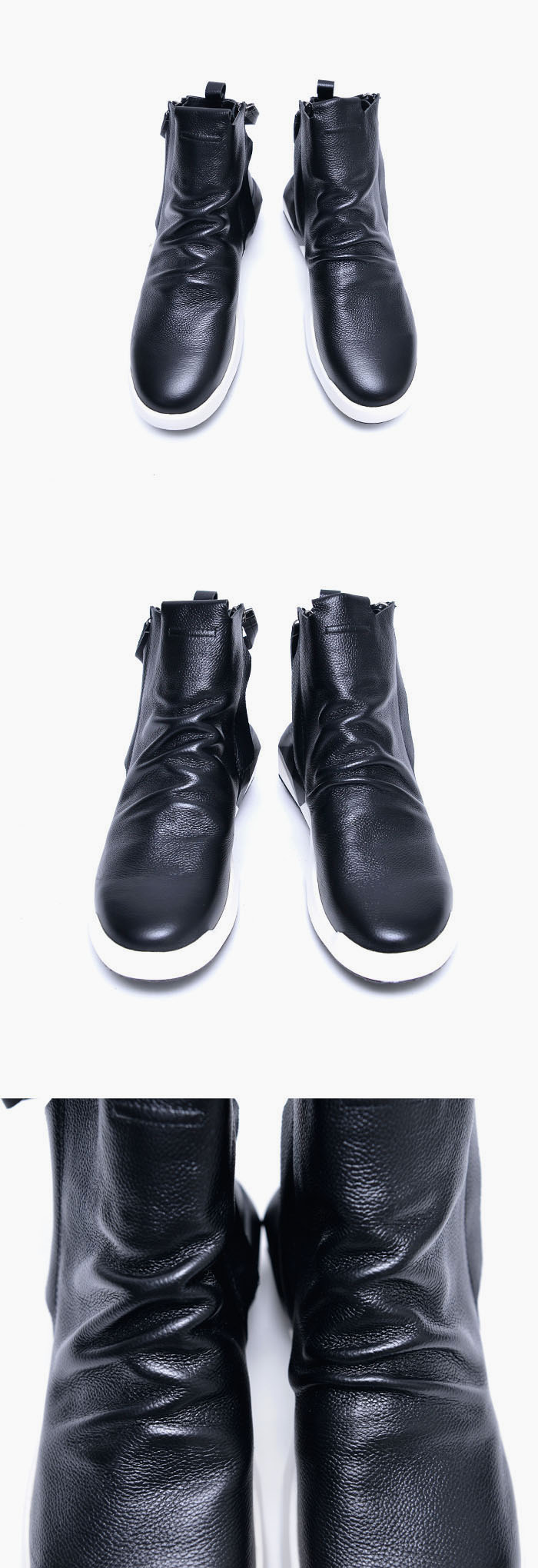 Shoes :: Sneakers :: Wrinkled Back Strap Leather Sneakers-Shoes 673 ...