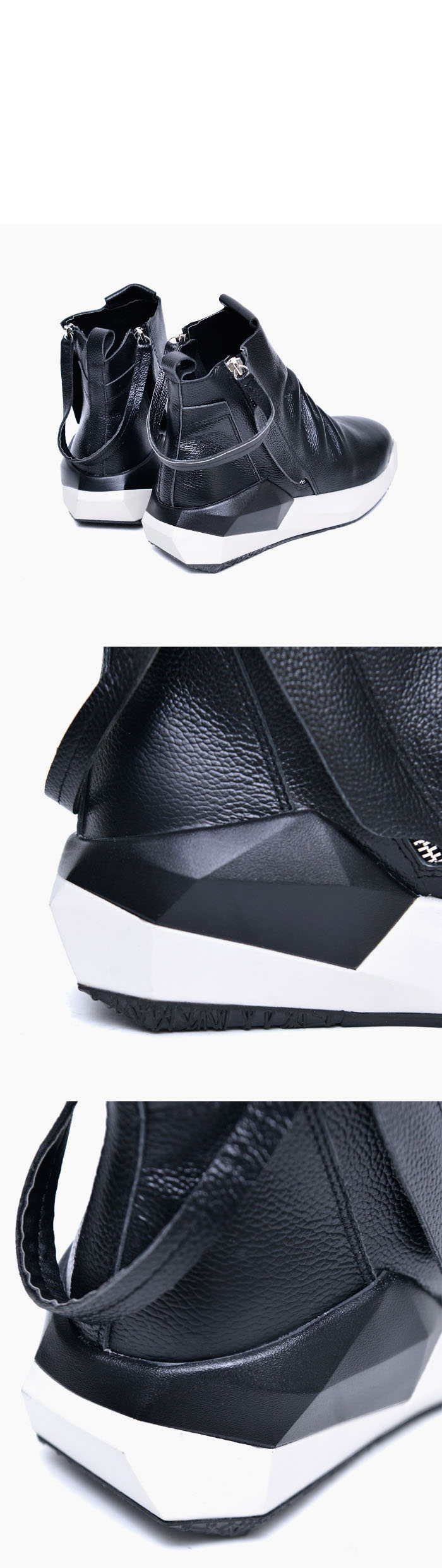 Shoes :: Sneakers :: Wrinkled Back Strap Leather Sneakers-Shoes 673 ...