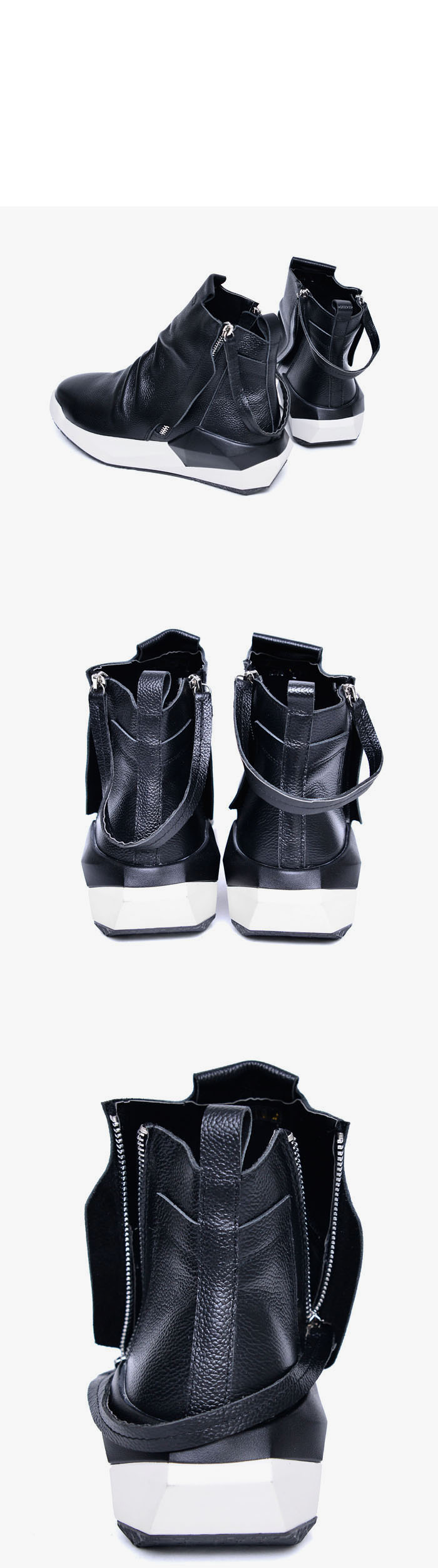 Shoes :: Sneakers :: Wrinkled Back Strap Leather Sneakers-Shoes 673 ...