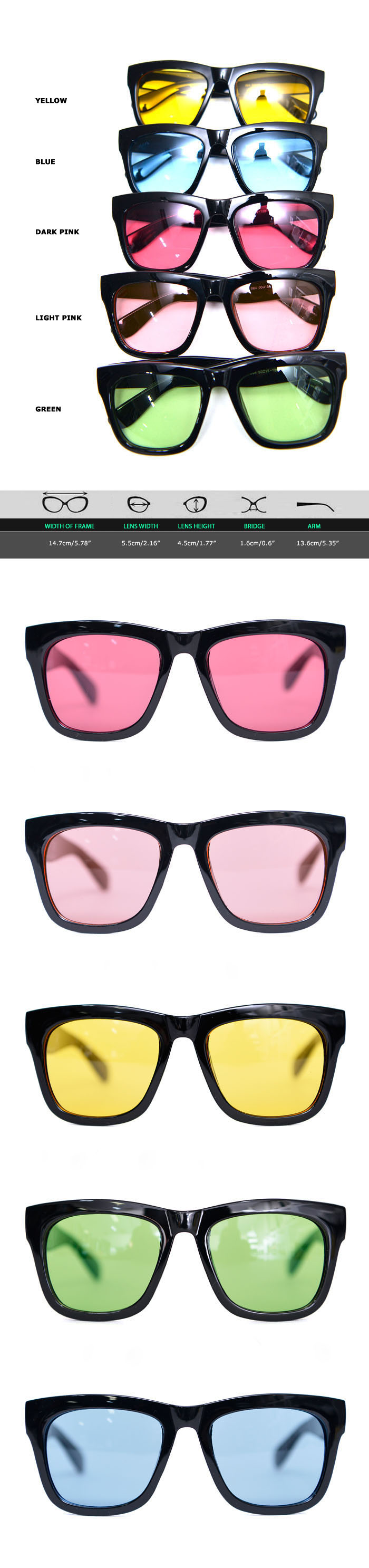 Accessories :: Sunglasses & Glasses :: Retro Edge Tint Shading Sqaure ...