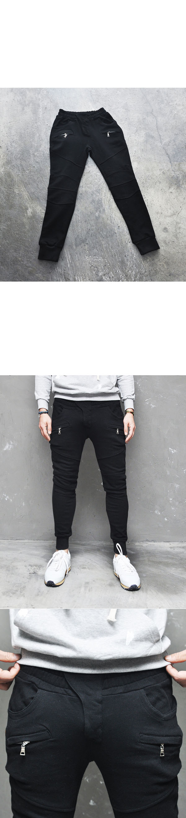 Mens Designer Zipper Motor Biker Sweats-Sweatpants 105 | Fast Fashion ...