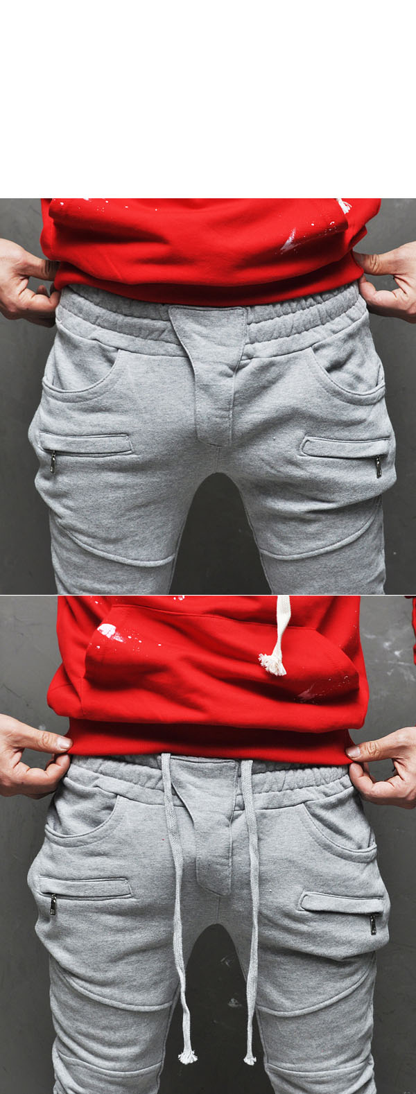 Mens Designer Zipper Motor Biker Sweats-Sweatpants 105 | Fast Fashion ...